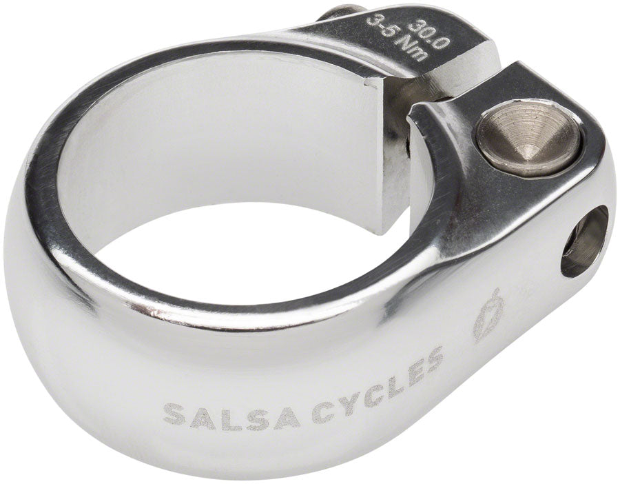 Salsa Lip-Lock Seatpost Clamp - 30.0mm Bolt-On Silver